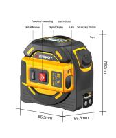 China 2 In 1 Laser Distance Meter ,  130ft / 40m Digital Laser Tape Measure For Construction for sale