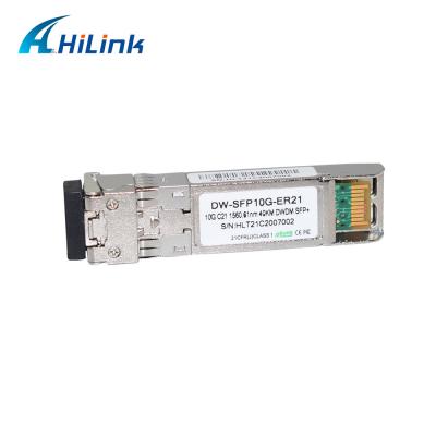 China OEM CH21 1560.61nm SFP+ Transceiver Module DDM Duplex LC 10G DWDM 40KM for sale