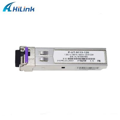 China 1.25G WDM SFP 120KM Tx1490nm Rx1550nm SC/LC Simplex DDM Optic Transceivers for sale