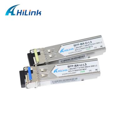 China 1.25G SFP 3KM SC/LC Simplex DDM WDM Transceiver Modules Factory Supply for sale