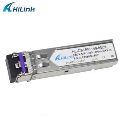 China Commercial Grade 1.25G CWDM 1270~1610nm 80KM ZR Dual LC CWDM SFP Modules DDM for sale