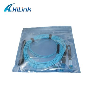 China 100G Gigabit Ethernet Fiber Active Optical Cable QSFP28 Breakout AOC 3M for sale