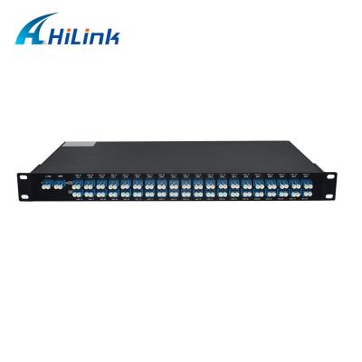 China Dual Fiber C21-C60 40CH DWDM Mux Demux With Monitor Port LC/UPC 19'' 1U Rack Mount for sale