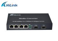 China Gigabit Ethernet Fiber Optical Media Converter 4x10/100/1000Base-T + 2 X 1000Base-Fx GE SFP for sale
