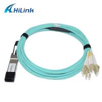 China 40G-Base QSFP+ To 8xLC SR4 Active Optical Breakout Cable MSA Compliant 40G AOC for sale