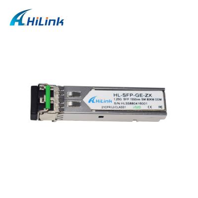 China 1.25G SFP Optical Transceiver Module SMF 1550nm 80KM DDM Cisco Compatible for sale