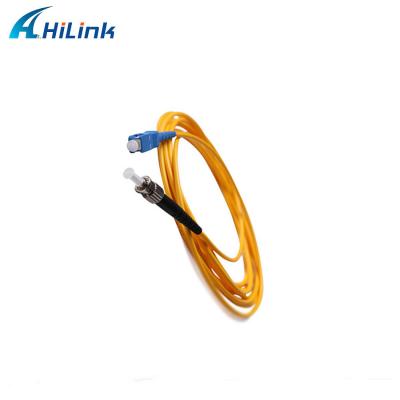 China Hilink Fiber Optic Patch Cord SC APC To ST APC SM Simplex OS2 9/125 3.0MM LSZH for sale