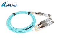 China InfiniBand AOC Cable 200G Breakout 2xQSFP56 100G PAM4 Active Optical Cables For 5G Center for sale