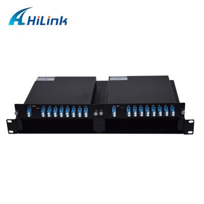 China 1U Rack DWDM MUX DEMUX 16CH CH35-CH50 Single Fiber LC UPC Connector for sale