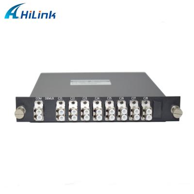 China 8CH Dual Fiber Mux Demux CH21-CH28 DWDM Module LGX With Metal Connectors for sale