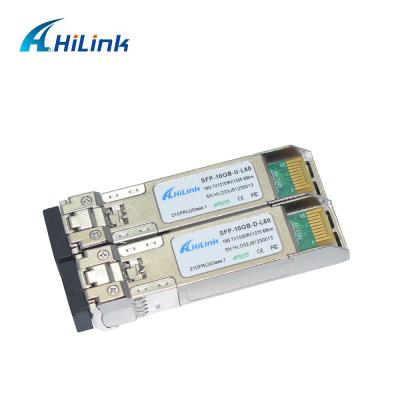 China 10G 60KM SFP+ Transceiver Module BIDI 60KM SFP+ 10G-ER4-60KM SMF 1270nm/1330nm for sale