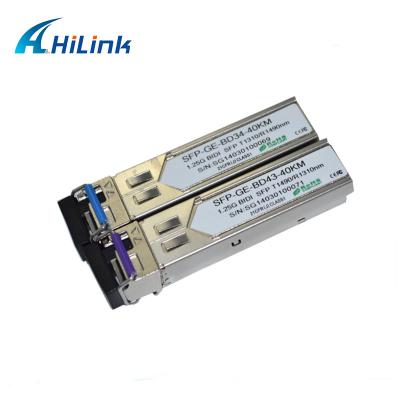 China Single Fiber SFP Transceiver 1.25G 1310/1490nm 40KM SC/LC Simplex WDM Modules for sale
