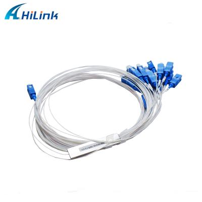 China 1X16 PLC Optical Splitter Steel Tube 0.9mm SM Fiber SC UPC Connectors for sale