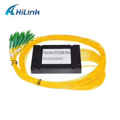 China 1X16 Single Mode PLC Optical Splitter ABS Box 3mm Cable LC / APC Connectors for sale