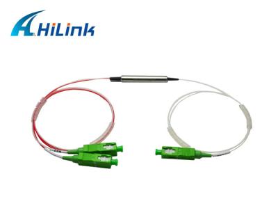 China 0.9mm SC / APC WDM Fiber Optic T1550nm R1310 & 1490nm Steel Tube Package for sale