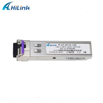 China Gigabit 1.25GBASE 120KM SFP+ Transceiver Module BIDI LC Conector RX1550nm Single Mode DOM for sale