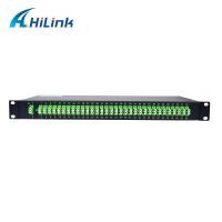 China 1U Rack Chassis Single Mode PLC Optical Splitter 1X64 SC APC Connectors for sale