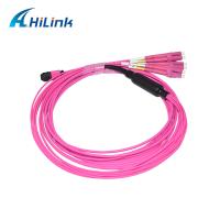 China LSZH OM4 Multimode MPO Breakout Cable 5M Duplex 8 Fibers Type B for sale