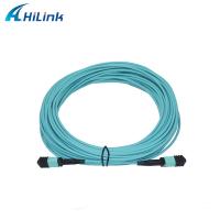 China 20M MPO MPO 24 Core Fiber Cable Multimode OM3 LSZH 3mm Female for sale