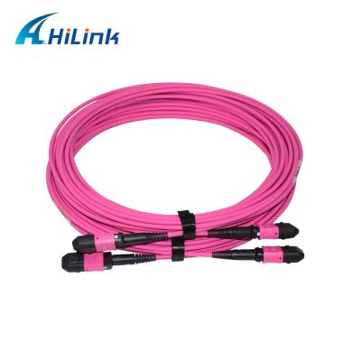 China OM4 MPO Cable Patch Cord Multimode MPO(F) -MPO(F) 8 Cores Type B 50/125um OM4 7M for sale