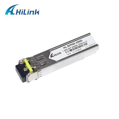 China Long Distance 200KM 1000BASE-ZX 1.25G SFP Transceiver 1550nm 200KM SMF for sale