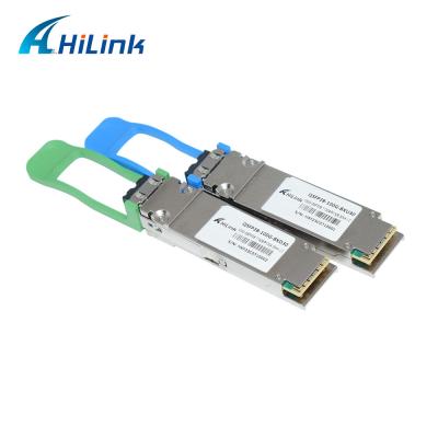 China 100GBASE-ER BIDI 40KM Simplex LC 1304/1309nm EML+APD QSFP28-BX-D40 Transceiver for sale