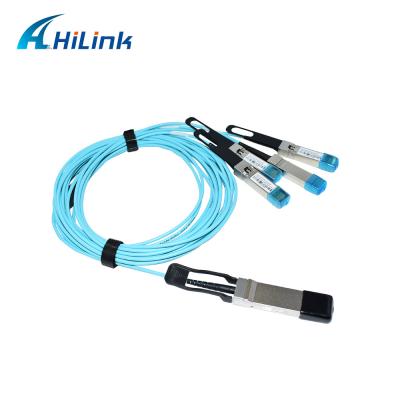 China 100G to 4x25G AOC Cable 850nm QSFP28 to 4x SFP28 Active Optical Cable OM3 OM4 for sale