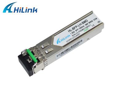 China 1.25G 1550nm 80KM SFP Transceiver Module 1000BASE ethernet optical transceiver for sale