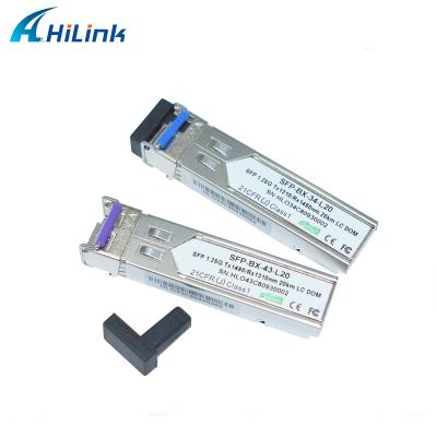 China BIDI SFP Transceiver Modules 1.25G 1310/1490nm 20KM SC/LC Simplex Module for sale