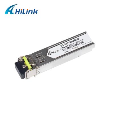 China 1000BASE-ZX 200KM 1.25G 1550nm 200KM LC SMF SFP Transceiver for sale