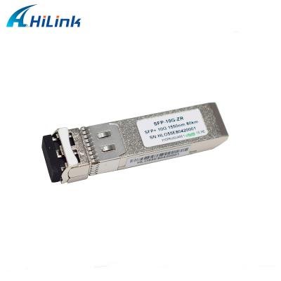 China 80KM Distance SFP 10G SMF 1550nm ZR Duplex LC DDM Optical Module with EML Transmitter for sale