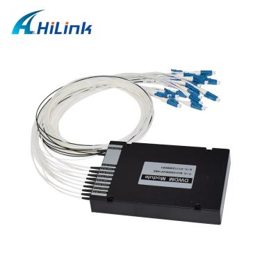 China WDM Equipment 8CH 100GHZ DWDM MUX Demux Dual Fiber Duplex LC UPC C Band ABS Box for sale