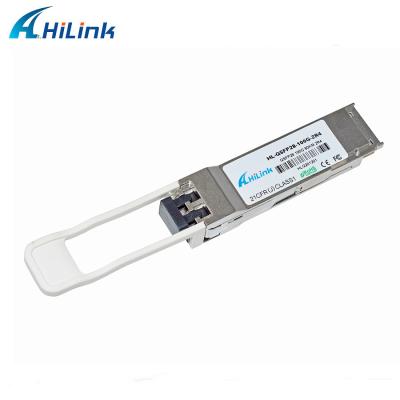China Hilink 100G QSFP28 ZR4 80KM LWDM 1295-1304NM SOA+PIN Duplex LC Connector Transceiver Module for sale