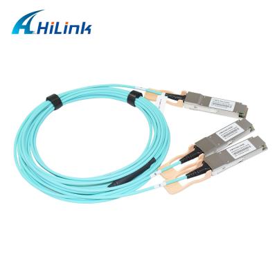 China Certified 200G QSFP56 to 2*QSFP28 2*100G Active Optical Cable AOC Solution for Data Transmission in Extreme Temperatures for sale
