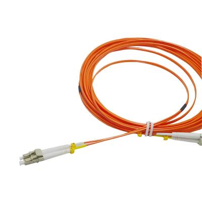 China 5M LC/UPC to LC/UPC Patch Cord 2.0mm Duplex Multi-Mode OM2 Fiber Cable for sale