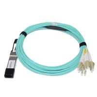 China 40G QSFP+ To 8xLC AOC 3M Breakout Active Optical Cable For Very Short Distances for sale