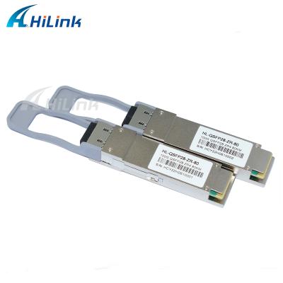 China 100Gb/s 80km QSFP28 Transceiver Hot Pluggable Duplex LC Connector LAN WDM EML TOSA SOA PIN SMF for sale