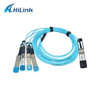 China Hilink QSFP100G-4SFP25G-AOC 100G QSFP28 to 4X25G SFP28 Breakout Active Optical Cable for sale