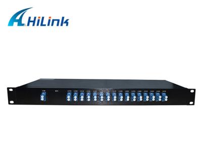 China 16 Channels Single Fiber CWDM Mux Demux Module LC/UPC Connector 1U Rack Mount for sale
