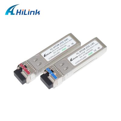 China 25GBASE SFP28 25G BIDI 10KM 1270/1330nm DML+PIN LC Optical Module Transceiver DOM for sale