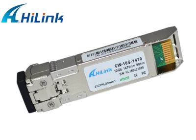 China Lead Free SFP+ Transceiver Module 10G Optical 80KM CWDM 1470nm ZR RoHS Compliant for sale