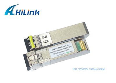 China Hilink 10G Compatible CWDM SFP+ Optical Fiber Module 1390nm 1W Power Dissipation for sale