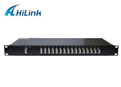 China Dual Fiber CWDM Mux Demux Module 1U Rack Mount 16ch Metal Port 1310nm~1610nm for sale