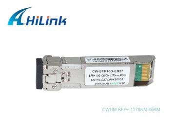 China Optical Equipment Sfp Fiber Module 10G CWDM 1270NM 40KM CWDM 3 Years Warranty for sale