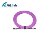 China Multimode Fiber Optic WDM MPO To MPO Female 12 Fibers OM4 50/125 Type B LSZH for sale