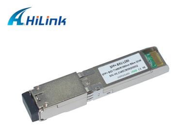 China Simplex LC Connector WDM Fiber Optic 10G BIDI SFP+ 80Km 1490/1550nm DDM for sale