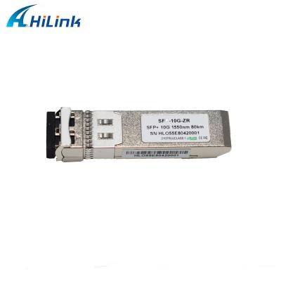 China ZR 80KM LC SFP+ Transceiver Module 10GBASE 1550nm EML Single Mode 1.5W for sale