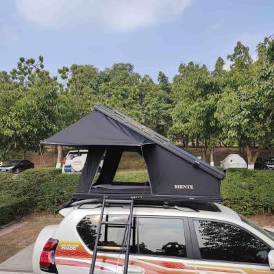 China Black Car Rooftop Tent Khaki X Type Bracket Car Roof Tent Box With Customized Logo for sale