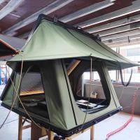 China 2-3 Person Car Rooftop Tent With 320G Polyester Cotton Hardshell Rooftop Tent for sale