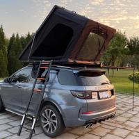 China Larger Space Overland Car Rooftop Tent Vehicle Roof Tent With LED Strip Light Skyview Window for sale